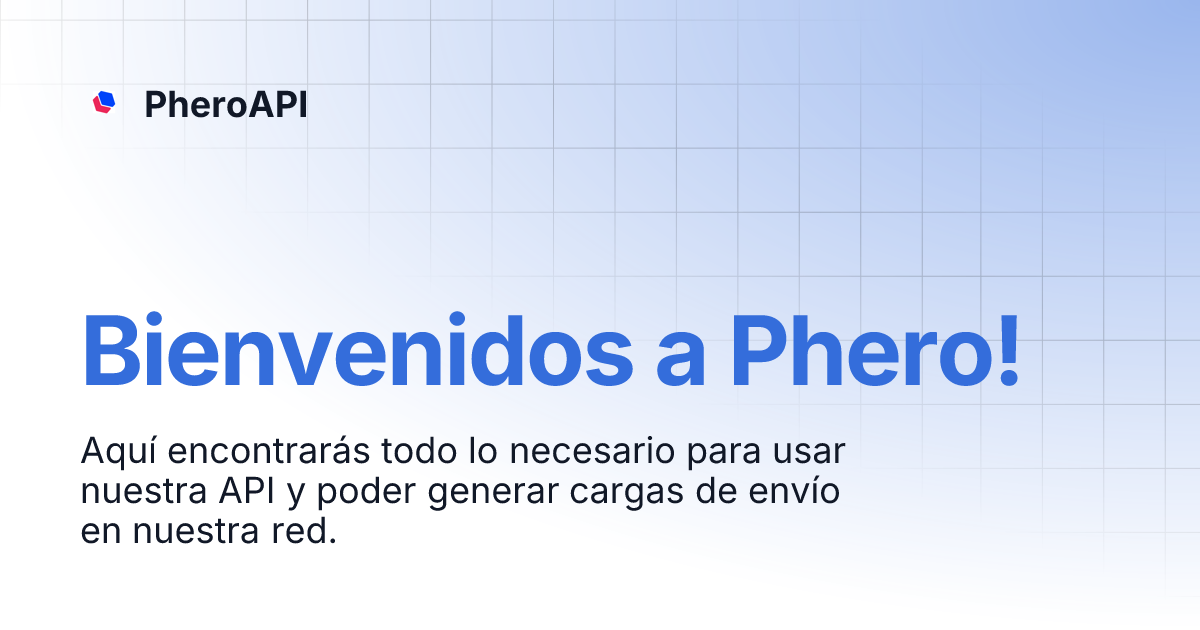 Bienvenidos a Phero! | PheroAPI